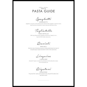 PASTA GUIDE - Poster 50x70 cm - 149 kr - Posters - Trendrum.se