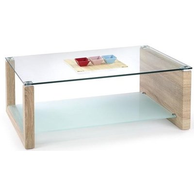 Maenna soffbord - Ljus ek - 1595 kr - Glasbord - Trendrum.se