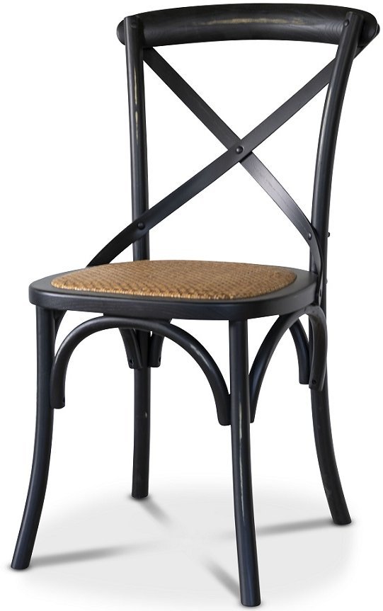 Sebastian stol i böjträ med rottingsits - Antik svart - 3390 kr ...