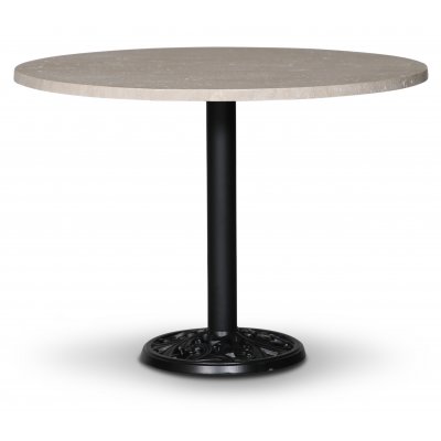 Flair runt matbord Ø105 cm - Svart Mystery E84 fot / Travertin sten ...